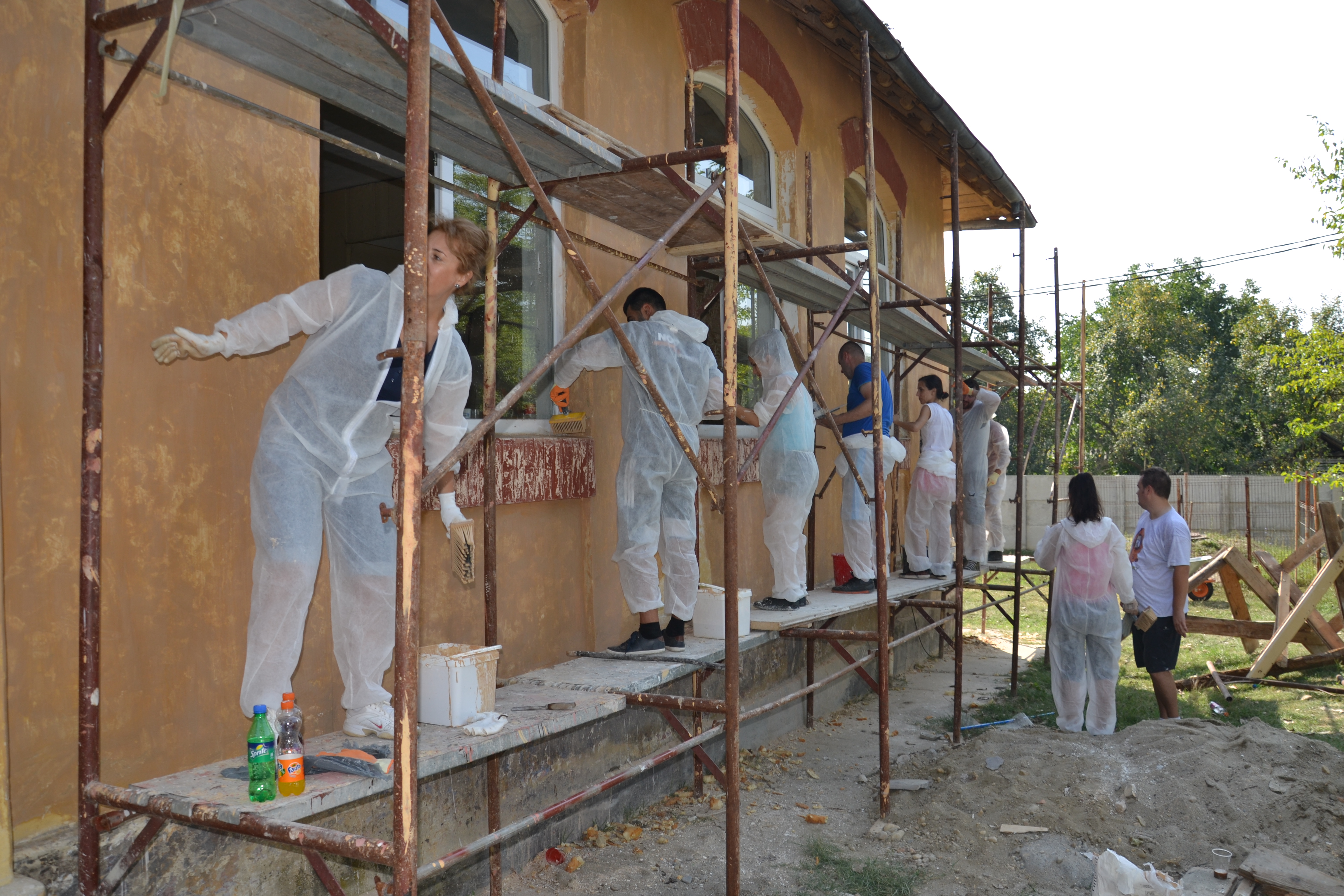 Children welcome the new school year in a completely renovated school ...
