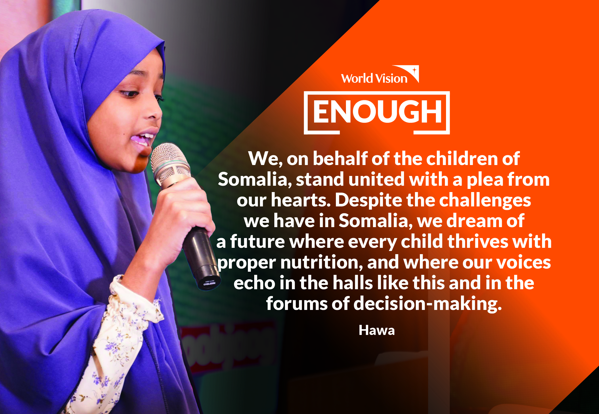 Somali children dream of a hunger-free future during launch of World ...