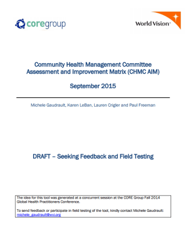 Integrated Community Case Management (iCCM) | World Vision International