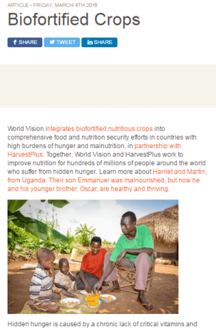 Nutrition and Agriculture | World Vision International