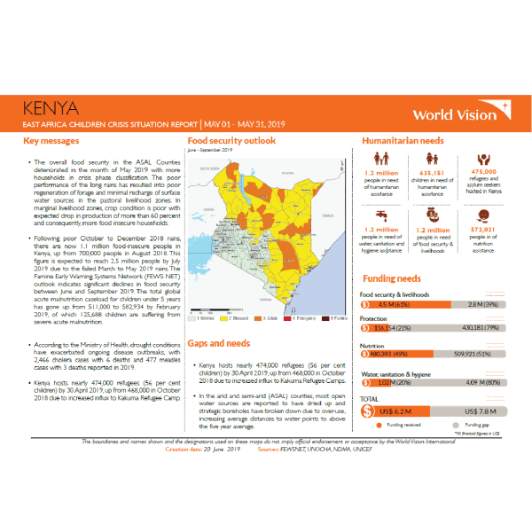 Kenya - May 2019 Situation Report | Kenya | World Vision International