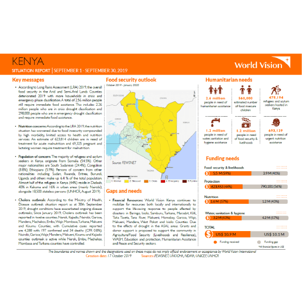 Kenya - September 2019 Situation Report | Kenya | World Vision ...