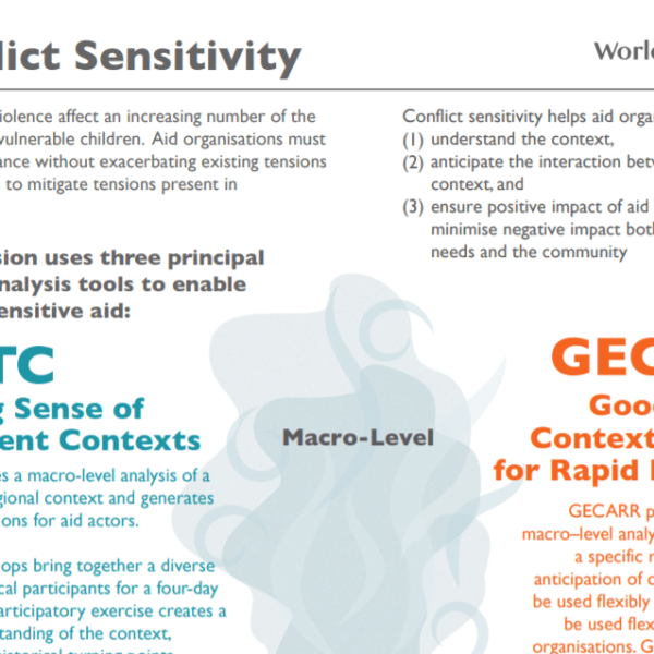 World Vision's Conflict-Sensitivity Tools | Peacebuilding and Conflict ...