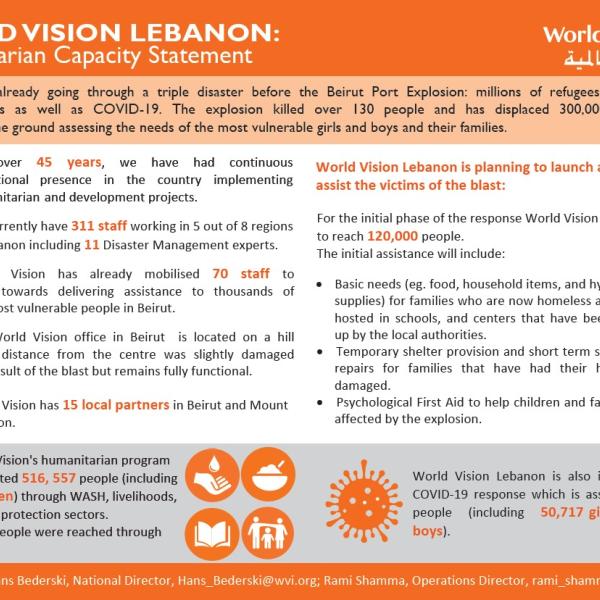 World Vision Lebanon Capacity Statement | Lebanon | World Vision ...