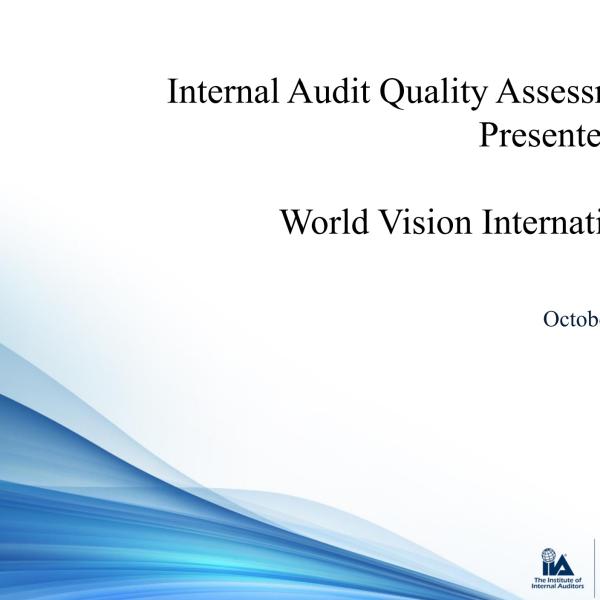 Internal Audit Quality Assessment | World Vision International
