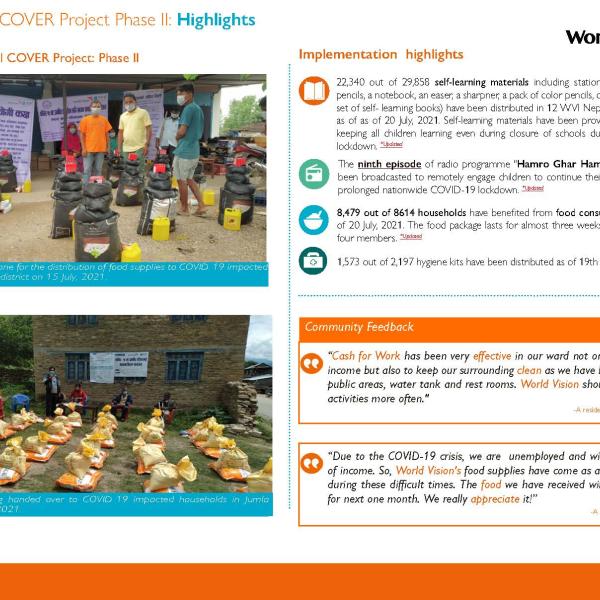 Nepal COVER Project Phase II SitRep11 (21 July 2021 update) | Nepal ...
