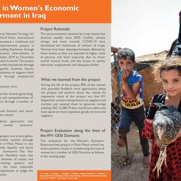 Investing in Women's Economic Empowerment in Iraq | Iraq | World Vision ...