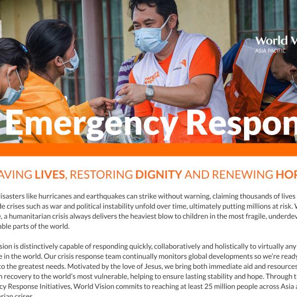 Capacity Statement | Emergency response | World Vision International