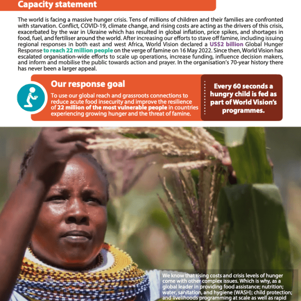 Global Hunger Response - Capacity Statement | Global Hunger Crisis ...