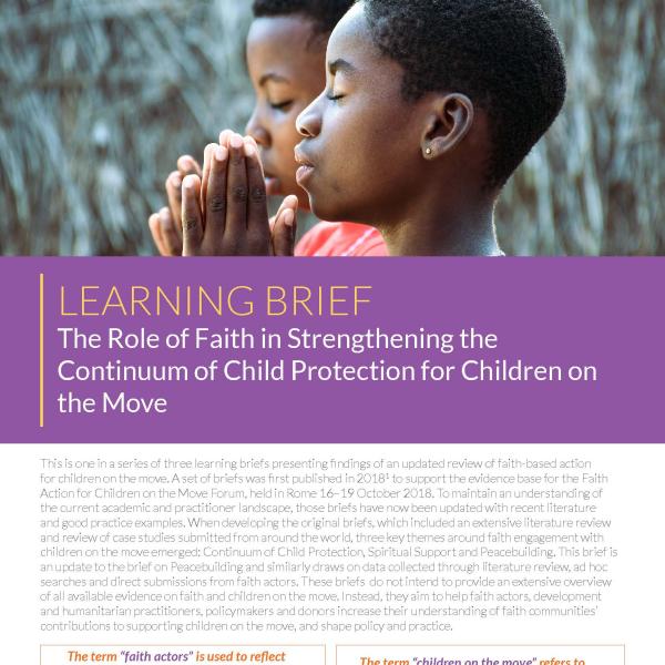 2022 Learning Brief: The Role of Faith in Strengthening the Continuum ...