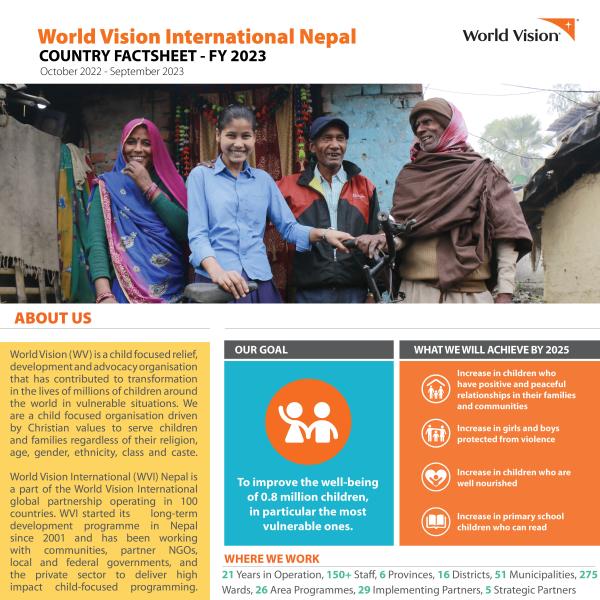 World Vision Nepal Country Factsheet FY 23 | Nepal | World Vision ...