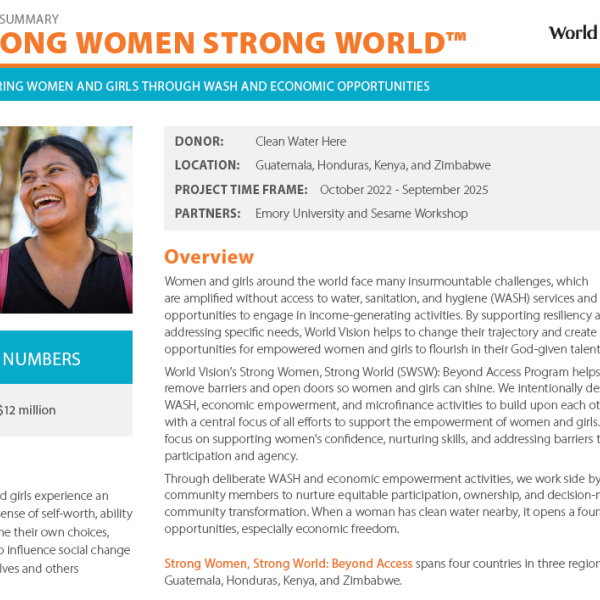 Strong Women Strong World | Water, Sanitation and Hygiene | World ...