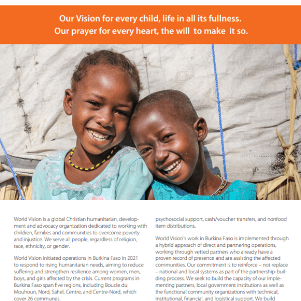 Country Fact Sheet 2024: World Vision in Burkina Faso | Burkina Faso ...
