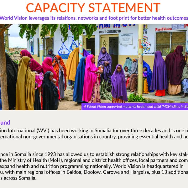 Health and Nutrition Capacity Statement | Somalia | World Vision ...