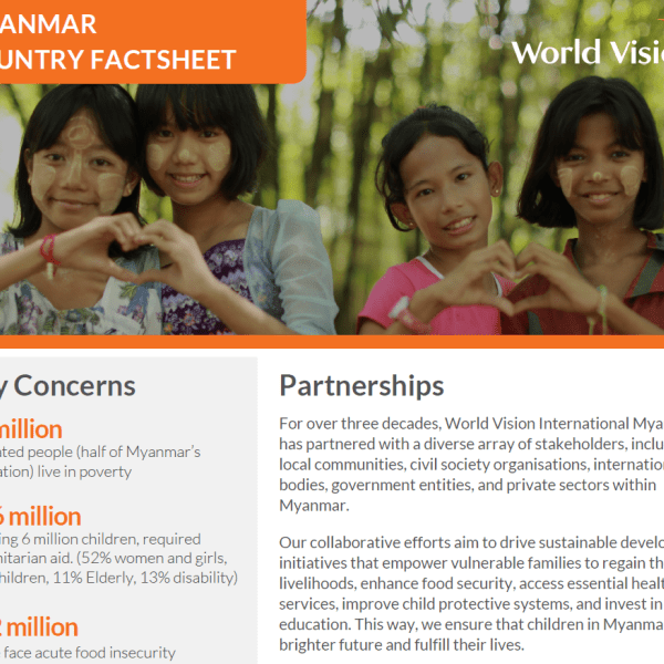 Myanmar Country Factsheet | Myanmar | World Vision International