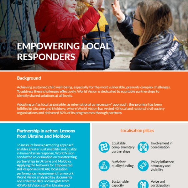 Empowering local responders | Emergencies | World Vision International