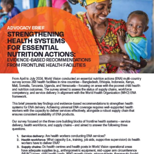 Advocacy Brief – Strengthening Health Systems for Essential Nutrition ...