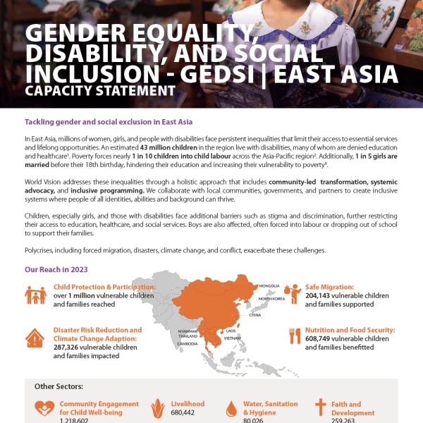 East Asia Capacity Statement | Gender Equality, Disability & Social ...