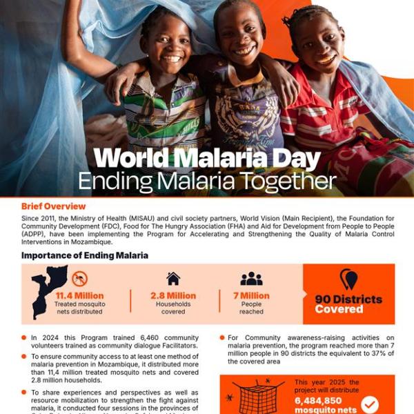 World Malaria Day: Ending Malaria Together Mozambique Impact ...