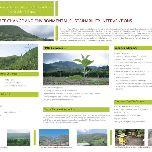 Environmental Sustainability and Climate Action - World Vision Ethiopia | Ethiopia | World ...