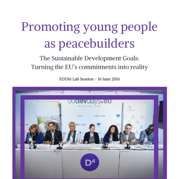 Promoting young people as peacebuilders | World Vision at the European ...