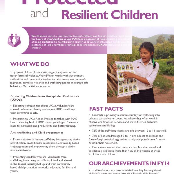 Child Protection Factsheet | Laos | World Vision International