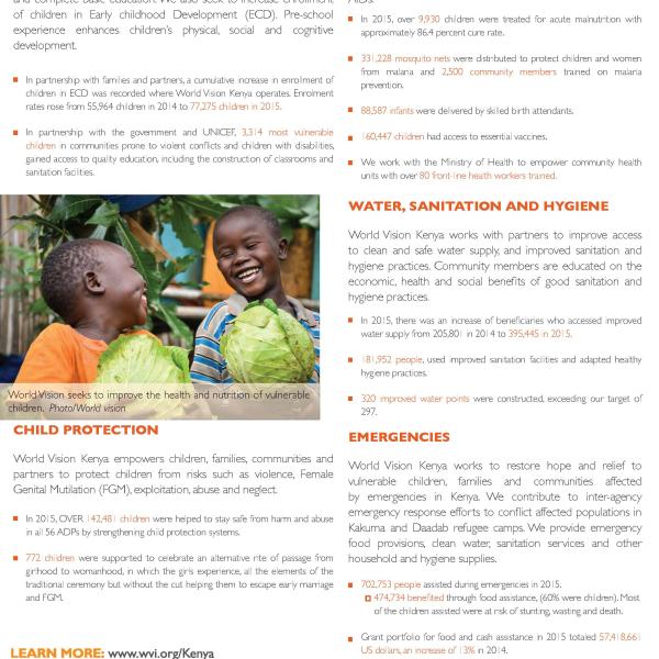 World Vision Kenya Factsheet | World Vision International