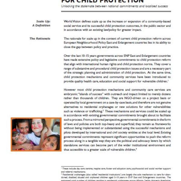 Scale up for Child Protection | World Vision International
