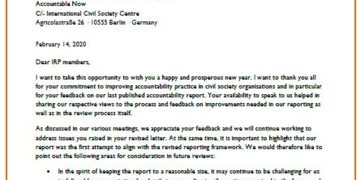 Response to IRP on 2018 Accountability Report | World Vision International