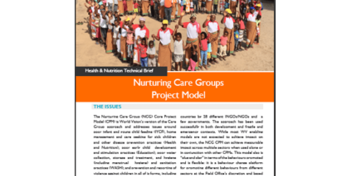 Nurturing Care Groups | Health | World Vision International