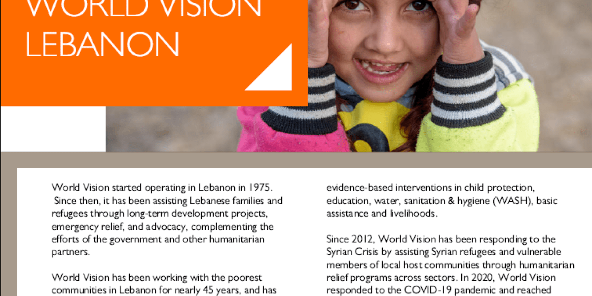 World Vision Lebanon Country brief - FY20 | Lebanon | World Vision ...