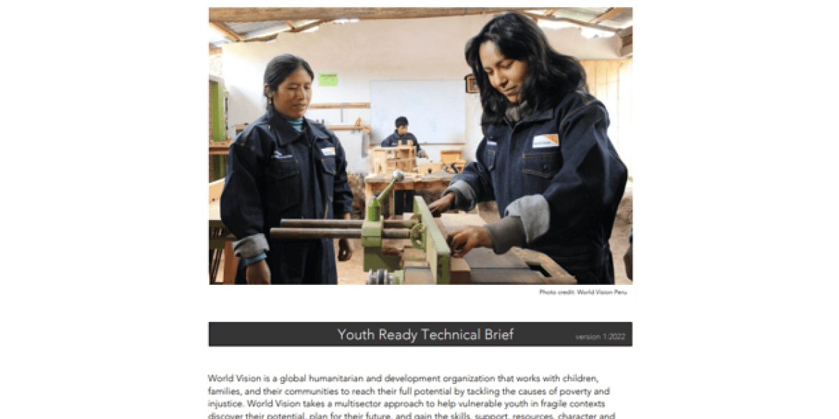 Youth Ready Technical Brief | Education | World Vision International