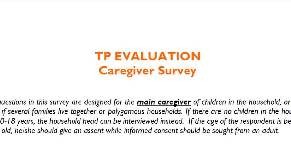 TP Evaluation Caregiver Survey | Zambia | World Vision International