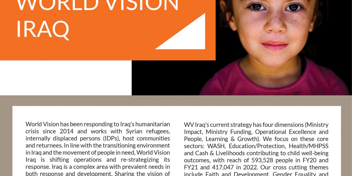 World Vision Iraq Country Brief - FY22 | Iraq | World Vision International