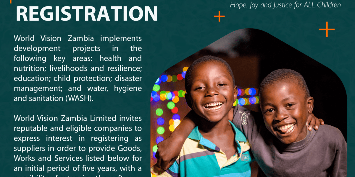 Invitation for Registration of Suppliers | Zambia | World Vision ...