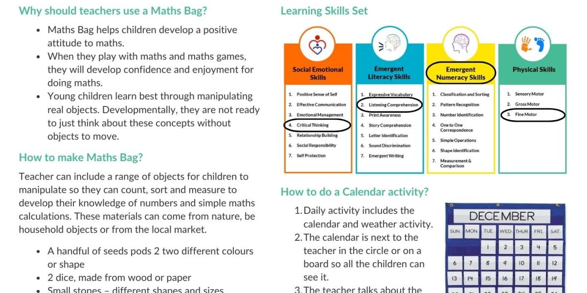 Learning Through Play - Maths in a Bag | Education | World Vision ...