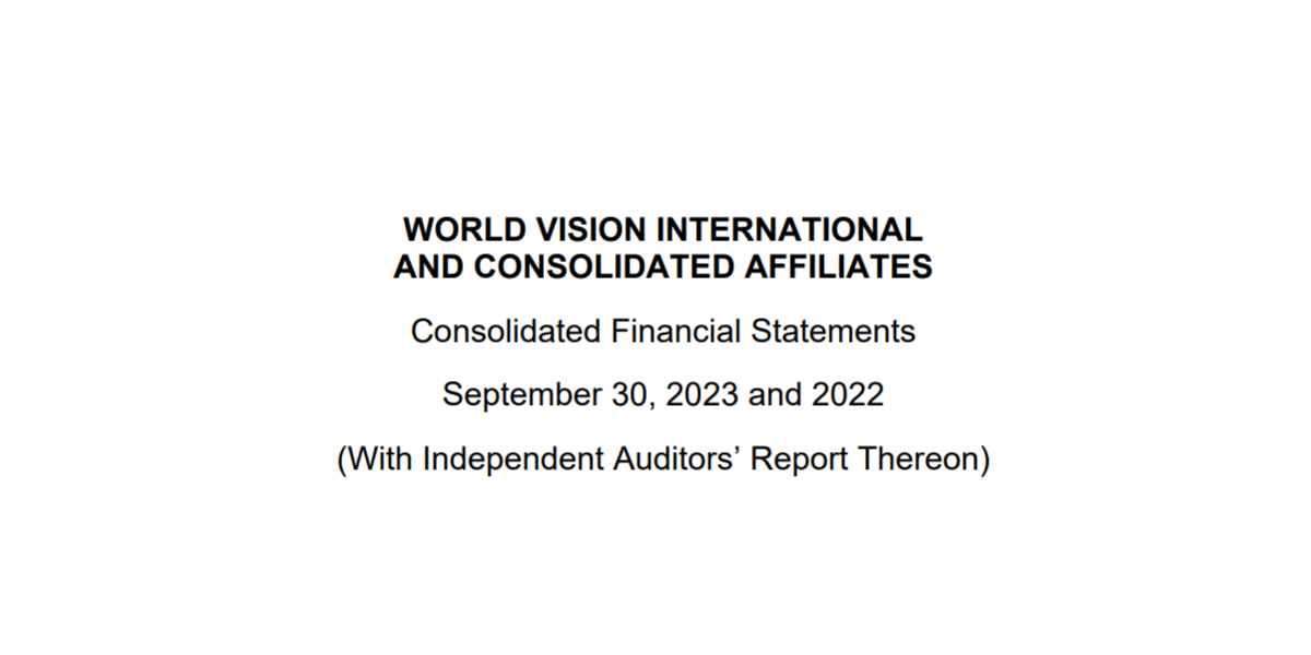 Consolidated Financial Statements 2022 and 2023 | World Vision ...