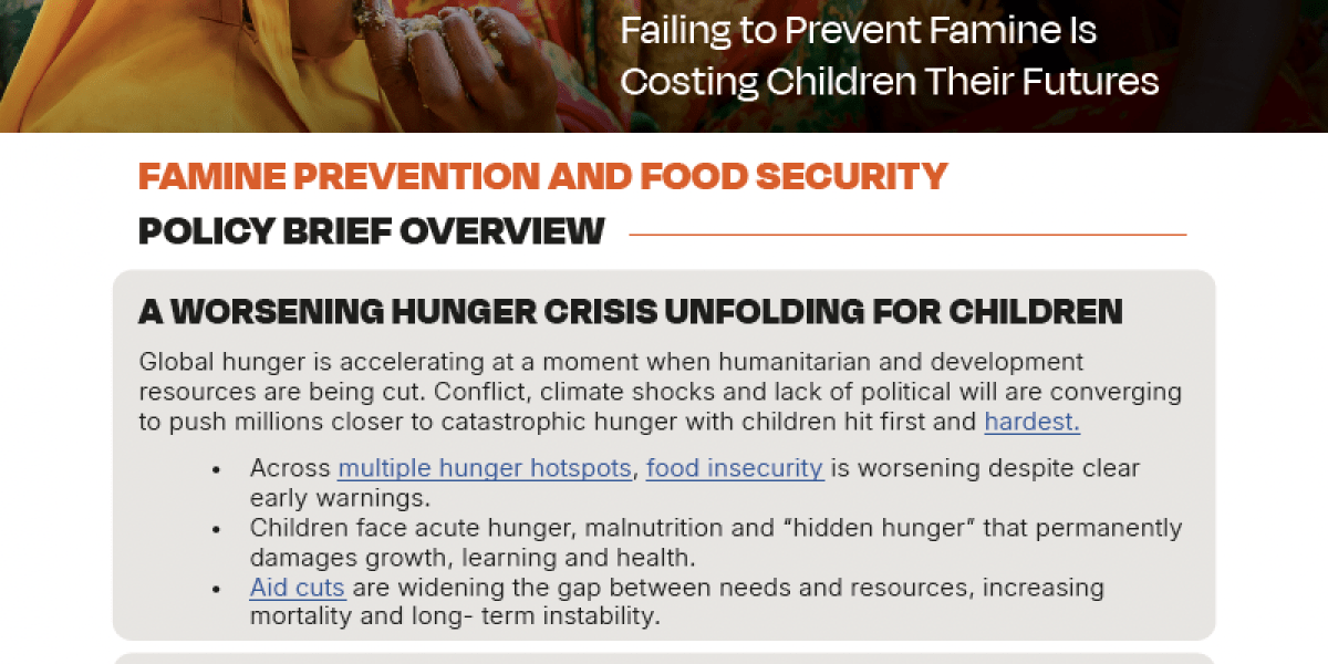 Policy Overview | Famine Prevention & Food Security | Disaster ...