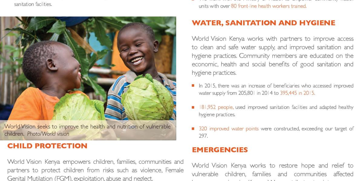World Vision Kenya Factsheet | World Vision International