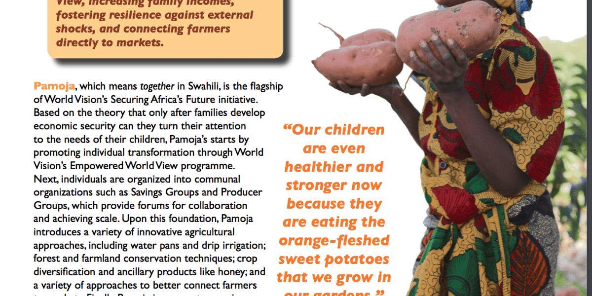 Pamoja Project | Tanzania | World Vision International