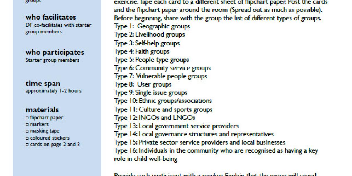 Social Mapping Tool | Development | World Vision International